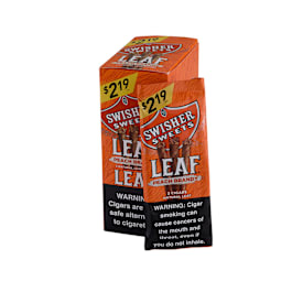 Swisher Sweets Leaf Peach Brandy Cigarillos 10/3 Cigars - Natural ...