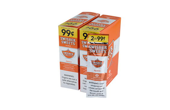 Swisher Peach Cigarillos 30/2 Cigars - Natural | Famous Smoke