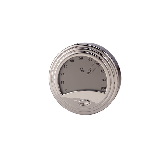 Analog Style Silver Digital Hygrometer | Famous Smoke