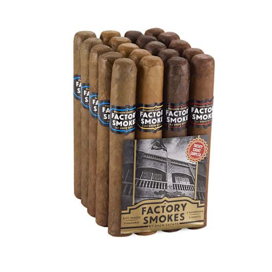 Drew Estate Factory Smokes 20 Count Cigar Sampler | Famous Cigars