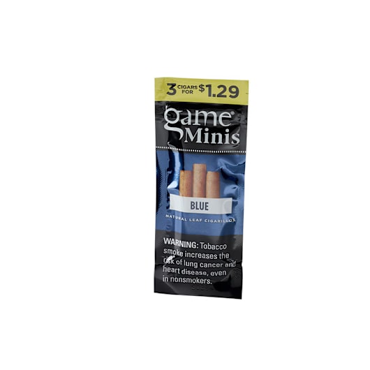 Game Blue Mini Cigarillos (3 1/2" x 28) | Famous Smoke