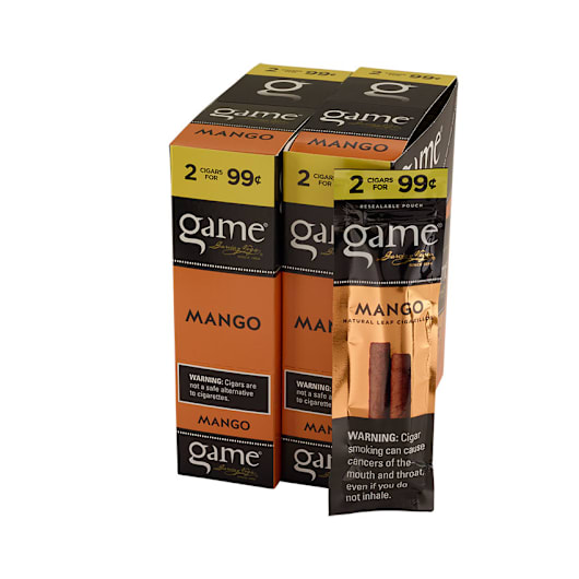 Game Mango Natural Leaf Cigarillos (4 1/4" x 28) | Famous Cigars