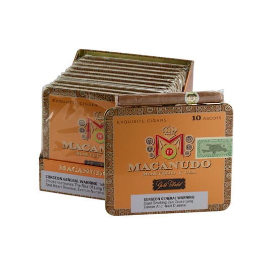 Macanudo Gold Label Ascot 10/10 Cigars - Natural | Famous Smoke