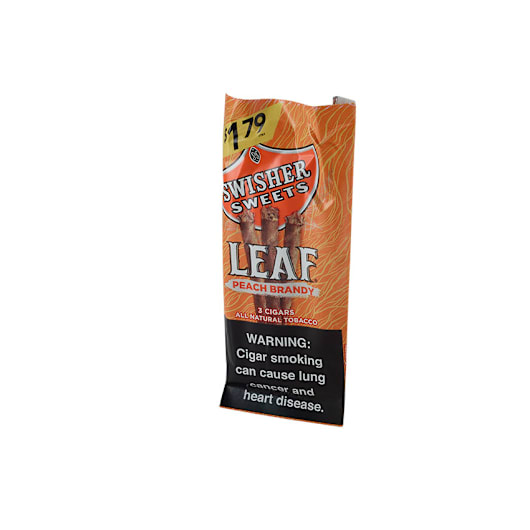 Swisher Sweets Leaf Peach Brandy Cigarillos 10/3 Cigars - Natural ...