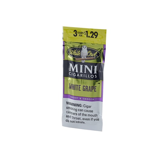 White Owl Mini Cigarillo White Grape 15/3 Cigars - Natural | Famous Smoke