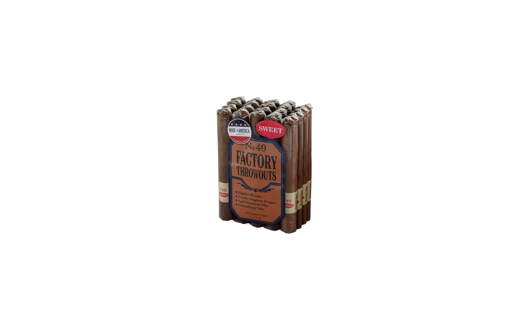 Factory Throwouts No. 49 Sweet Cap Cigars - Natural | Famous Smoke